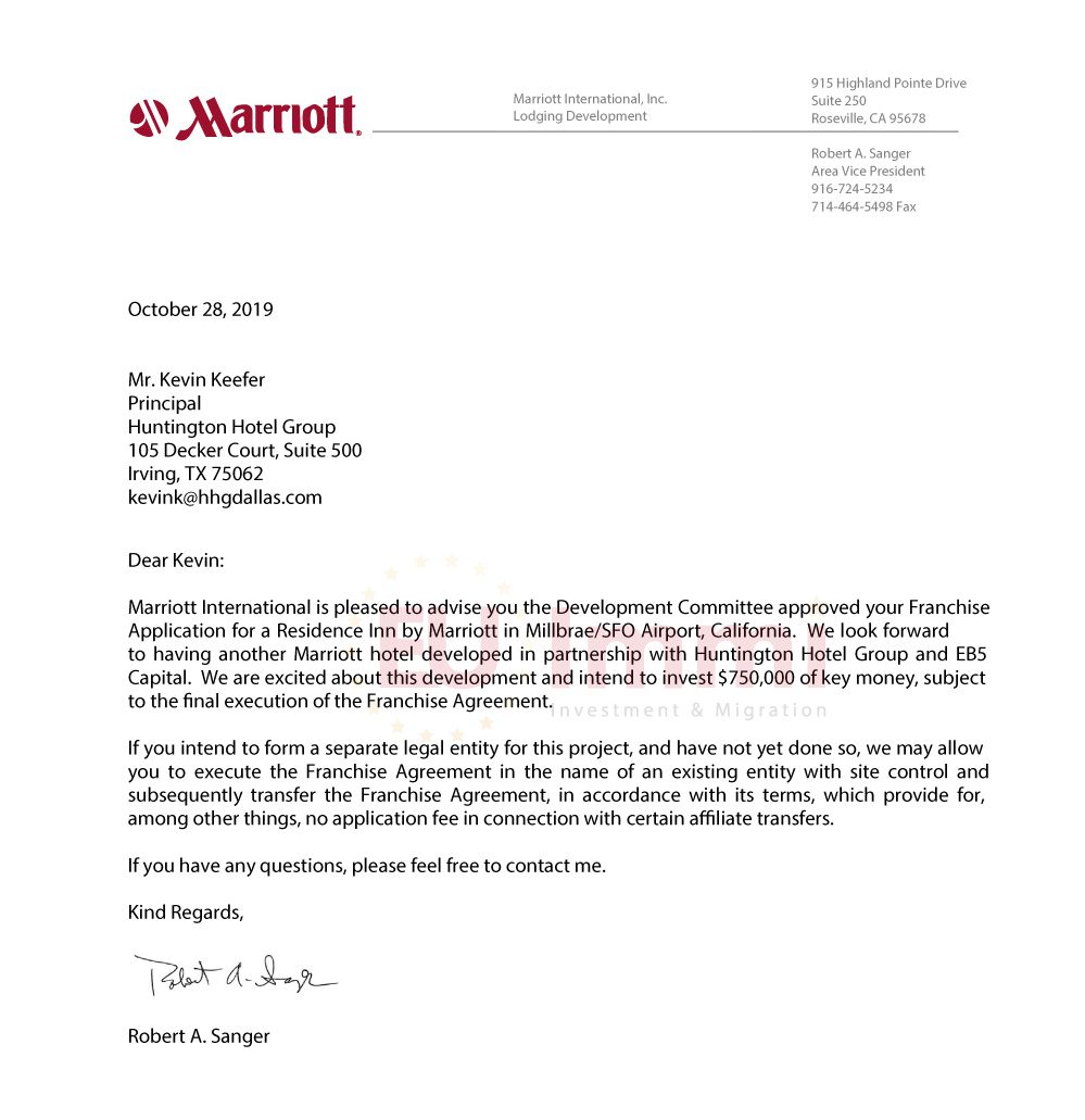 Dự án EB-5: Khách sạn SF Gateway Marriott (JF27) mức đầu tư $800,000 ...